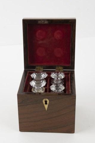 19th C. French Perfume Box With Bottles