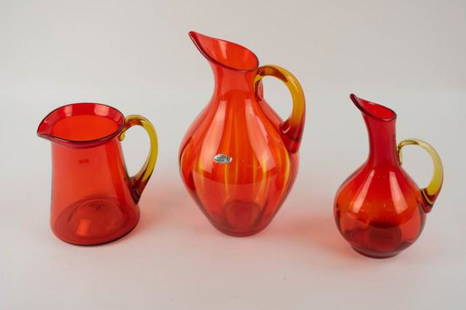 Blenko Art Glass, No. 976, Pitcher By Winslow Anderson