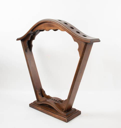 Walnut Cane Or Walking Stick Display Stand