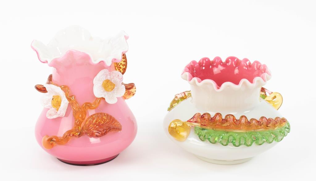 Two Stevens & Williams Cased Art Glass Vases