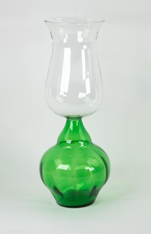 Signed Rare Blenko Hurricane Candleholder Auction