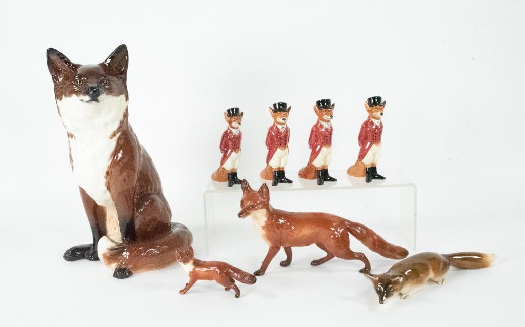 Royal Doulton & Beswick Porcelain Fox Figures Auction