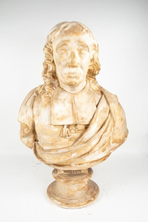 Caproni & Bro. Large Plaster Bust Of John Milton Auction