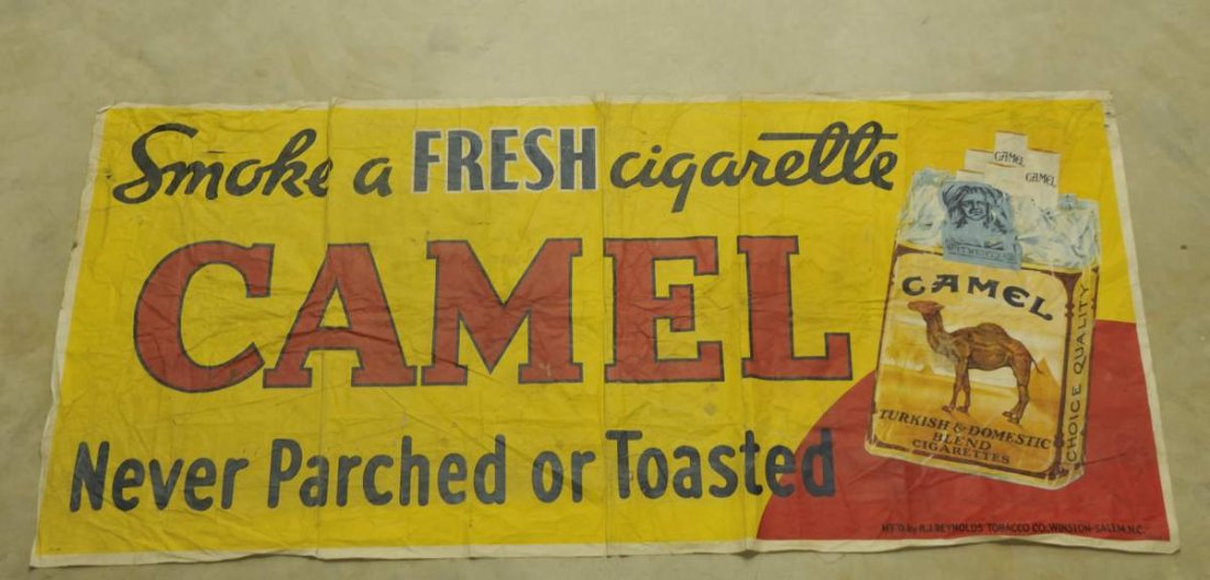 Large Camel Cigarettes Cloth Advertising Banner