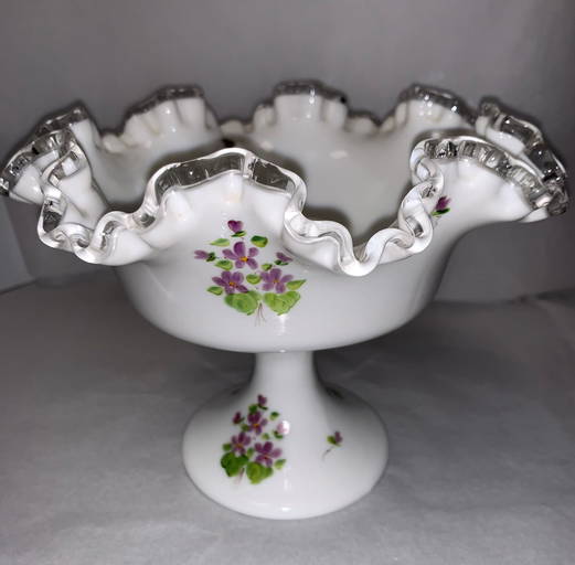 Fenton Milk Glass Candy Dish