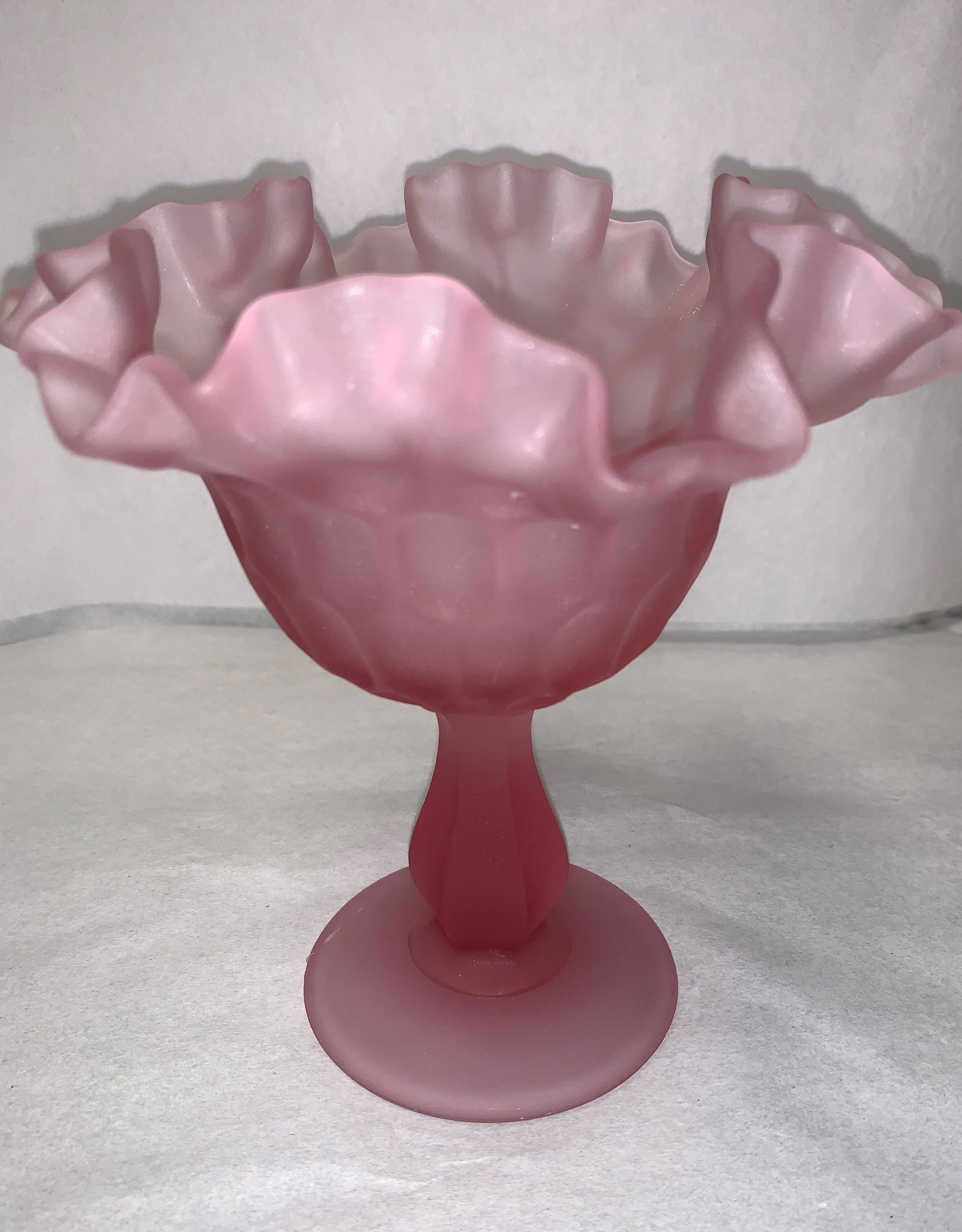 Fenton Inspired Pink Candy Dish