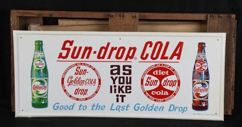 Sun Drop Cola "as You Like It" W/bottles Metal Sign In