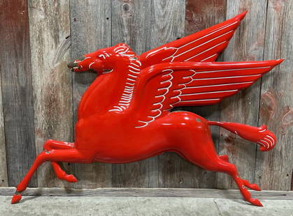 (mobil) Embossed Pegasus Porcelain Sign