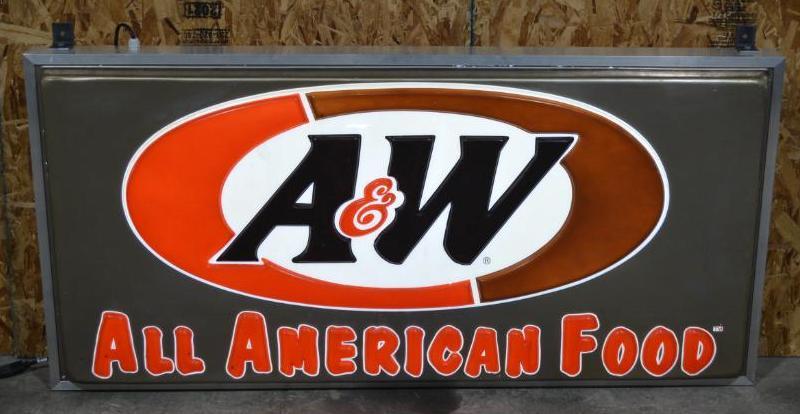A&W "All American Food" Plastic Lighted Sign - Jul 31, 2021 | Matthews ...