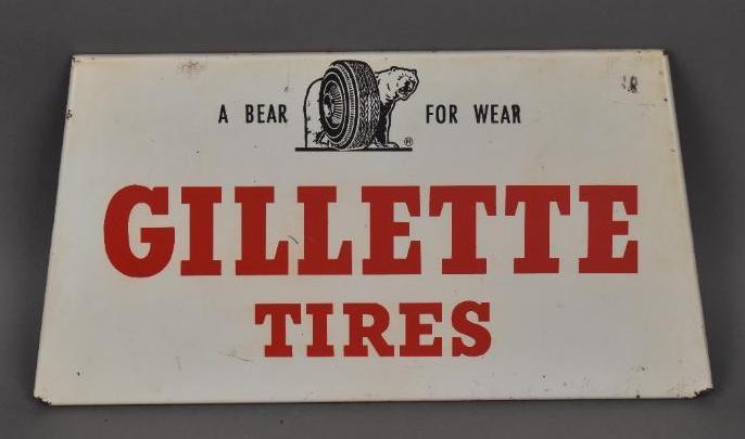 Gillette Tires W/logo Metal Sign