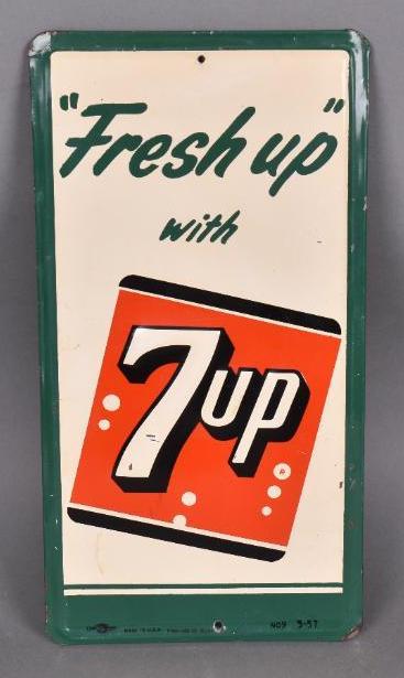 "fresh Up' With 7up Metal Sign