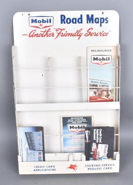 Mobil Road Maps "another Friendly Service" Map Rack