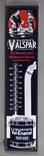 Rare Size Valentine's Valspar Val Enamel Porcelain