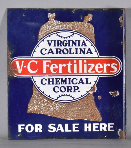 Virginia Caroline V-C Fertilizers Porcelain Sign (#0274) on Mar 05 ...