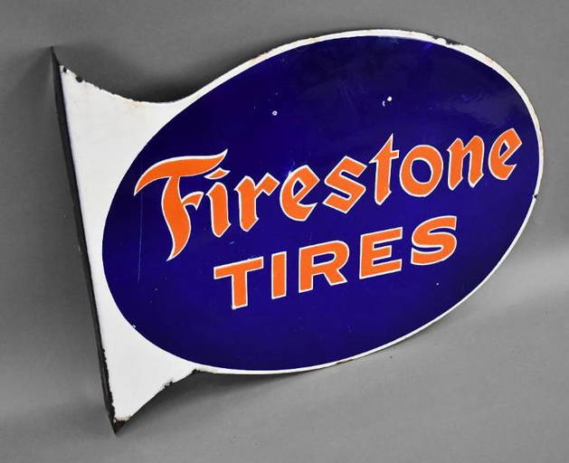 Firestone Tires Porcelain Flange Sign