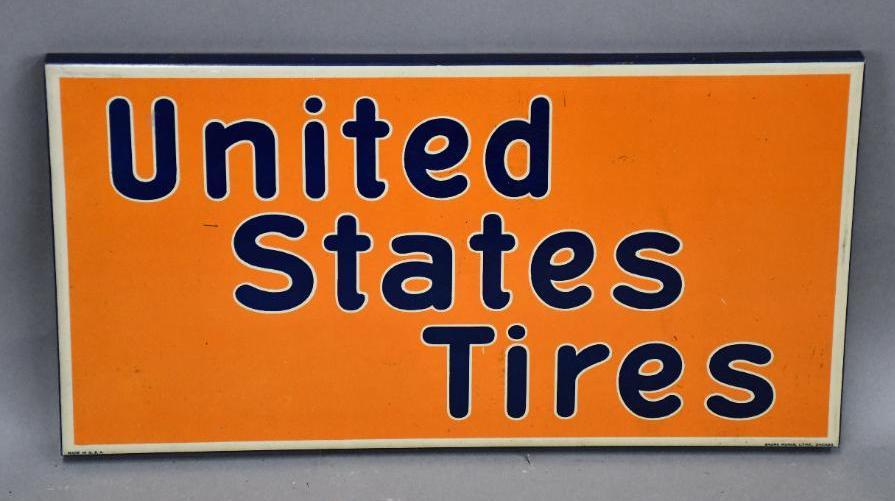 Denman Tires Metal Stand Sign