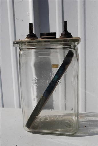 Exide Glass Storage Battery, 15 Inches Tall,