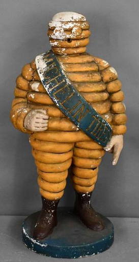 Michelin Bibendum Chalk Ware Statue