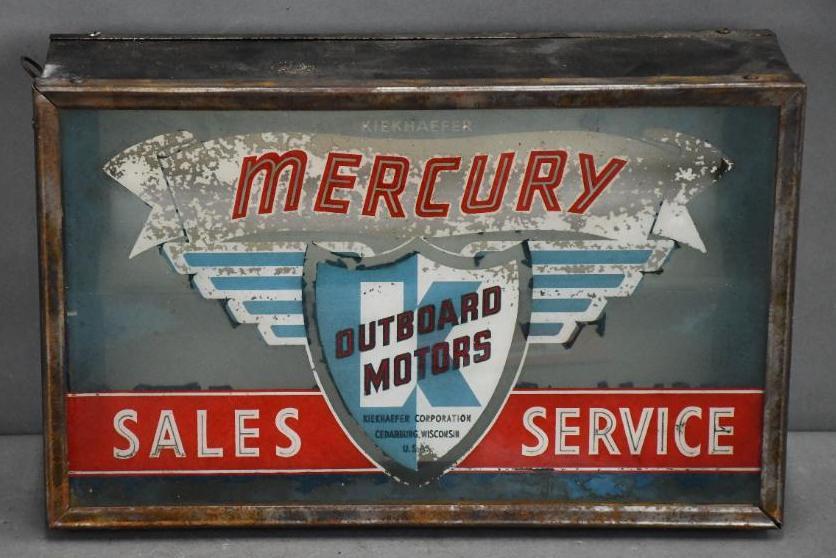 Mercury Outboard Sales & Service Lighted Sign