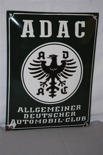 (german) Adac Automobil Club, Ssp Convex Sign, 16x