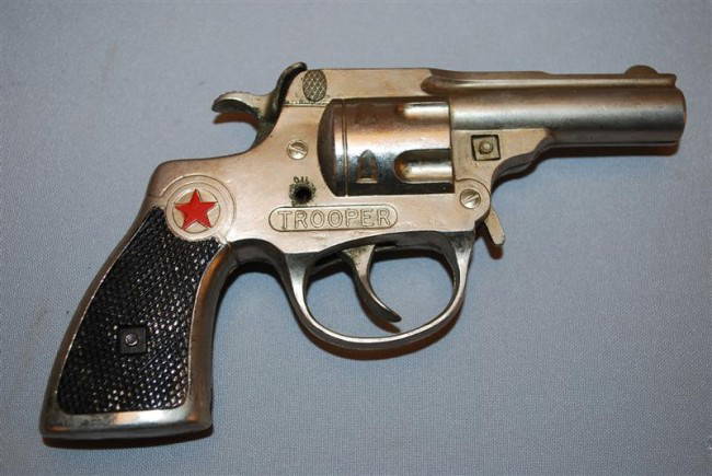 Trooper Cap Gun By Hubley?, Cast Iron, 6.5 Inches