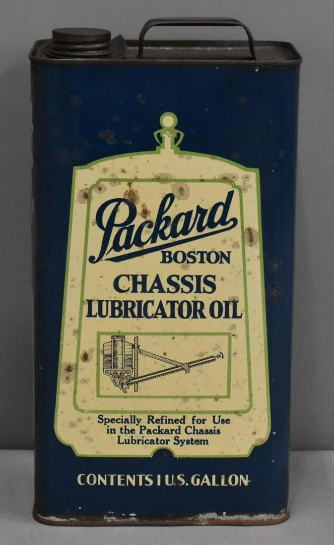 Packard Boston Chassis Lubricator Oil One Gallon Metal Can (tac)