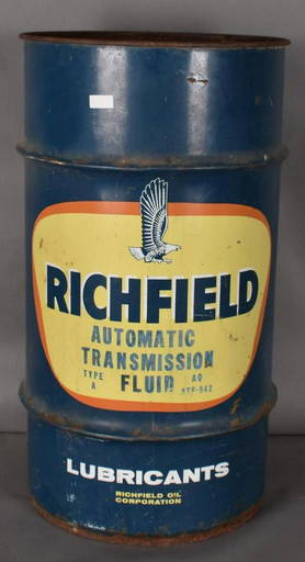 Richfield Lubricants 120 Pound Metal Barrel