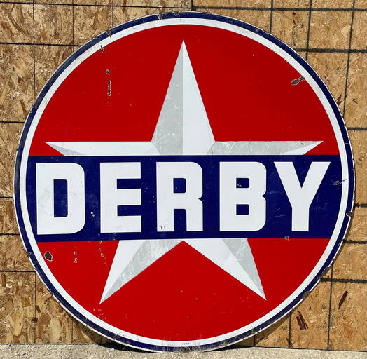 Derby (gasoline) Porcelain Identification Sign (tac)