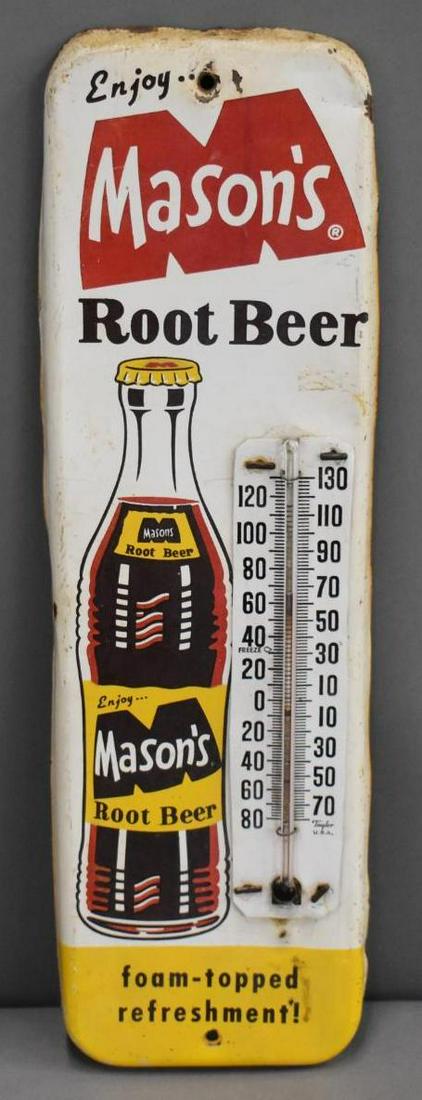 Enjoy Mason's Root Beer Metal Thermometer