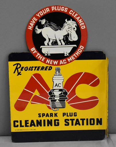 AC Spark Plug w/Sparky Logo Metal Flange Sign (TAC) - Jul 30, 2022 ...