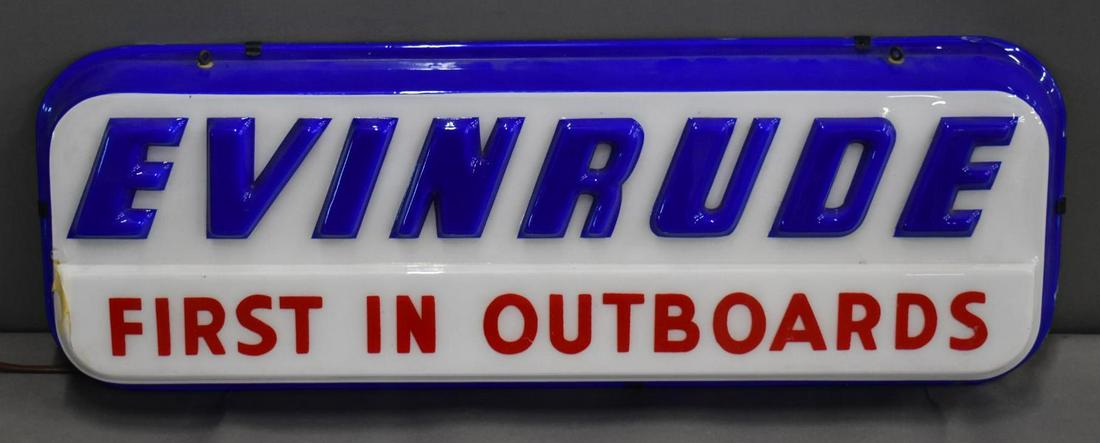 Evinrude "First in Outboards" Lighted Plastic Sign (TAC) - Jul 30, 2022 ...