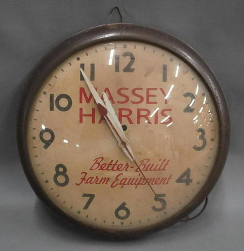 EARLY Massey Harris Metal Clock - Dec 10, 2022 | Matthews Auctions, LLC ...