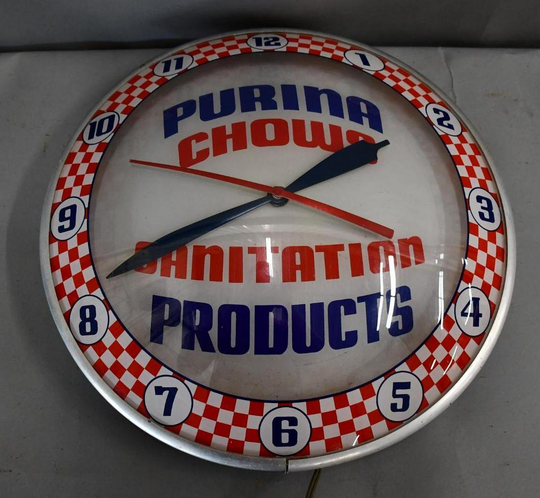 Purina Sanitation Products Lighted Double Bubble Clock