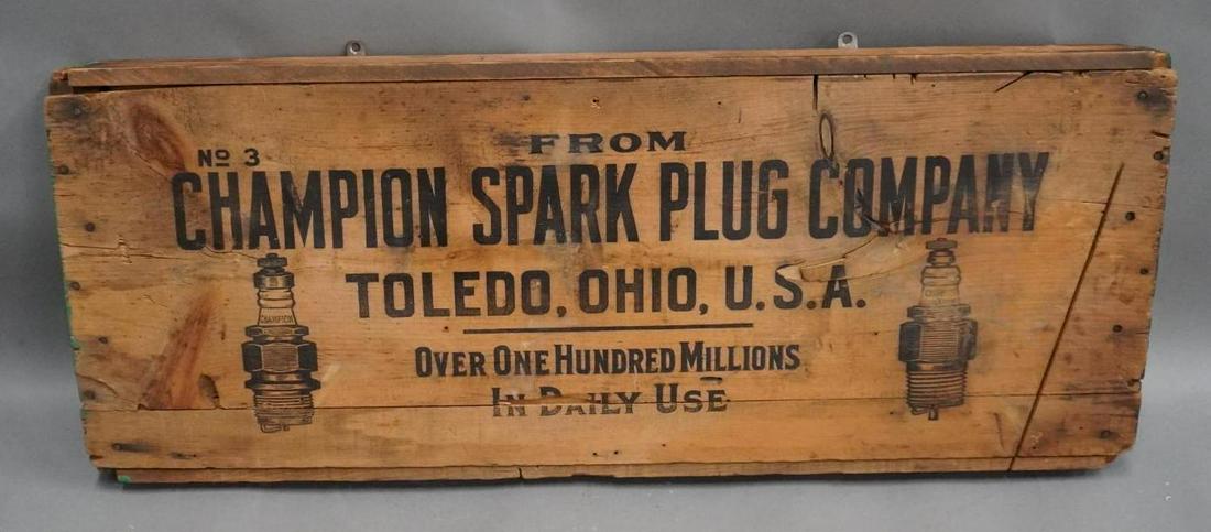 Champion Spark Plug Company Wood Crate Lid (#4057) on Dec 11, 2022 ...