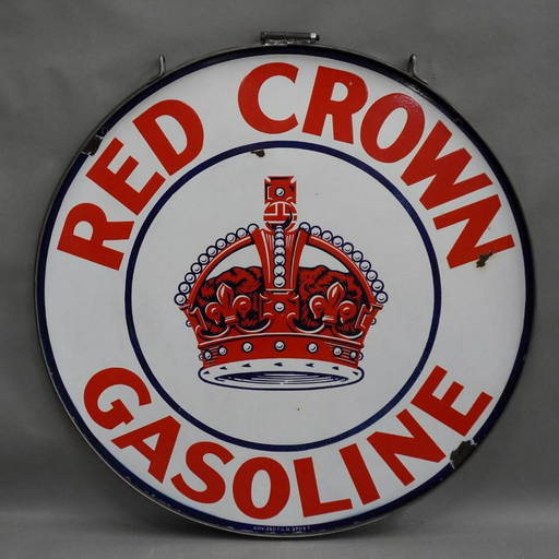 Red Crown Gasoline w/Crown Logo Porcelain Sign (TAC) - Dec 11, 2022 ...