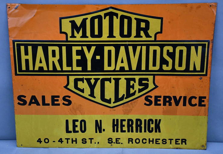 Harley-Davidson Sales & Service w/Bar & Shield Logo Metal Sign (TAC ...