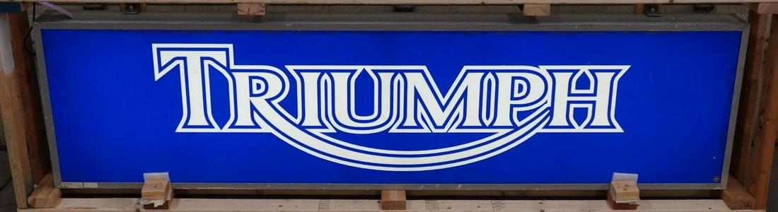 Triumph (motorcycle) Large Plastic Lighted SIgn (#2074) on Dec 09, 2022 ...