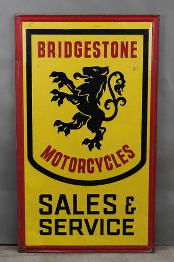 Bridgestone Motorcycle Sales & Service w/Logo Metal Sign (#2090) on Dec ...