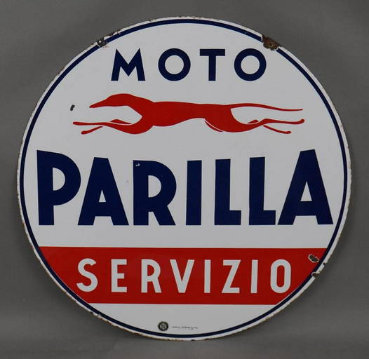 Parilla Moto (Motorcycle) Servizio w/Logo Porcelain Sign (TAC) (#2128 ...