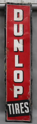 Dunlop Tires Metal Vertical Sign