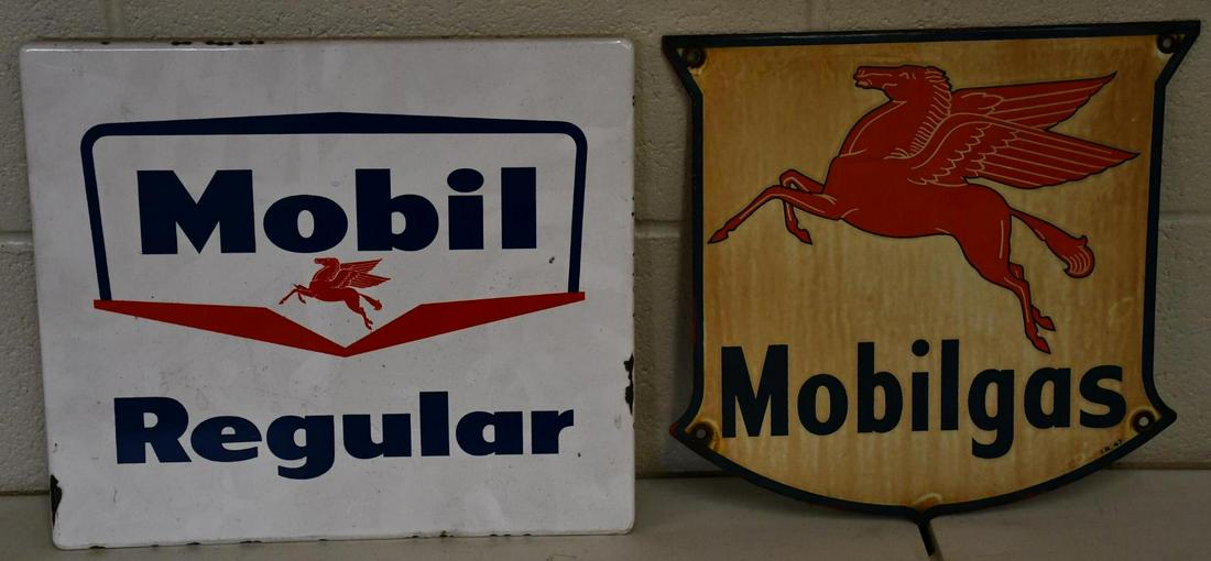 Mobilgas & Mobil Regular Porcelain Pump Signs (#5506) on Jan 28, 2023 ...