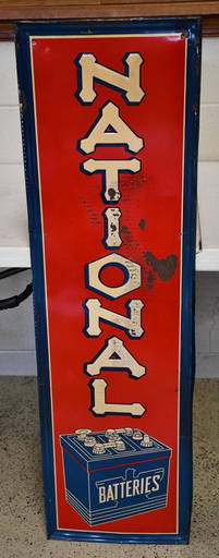 National Batteries W/6 Volt Battery Metal Sign (tac)