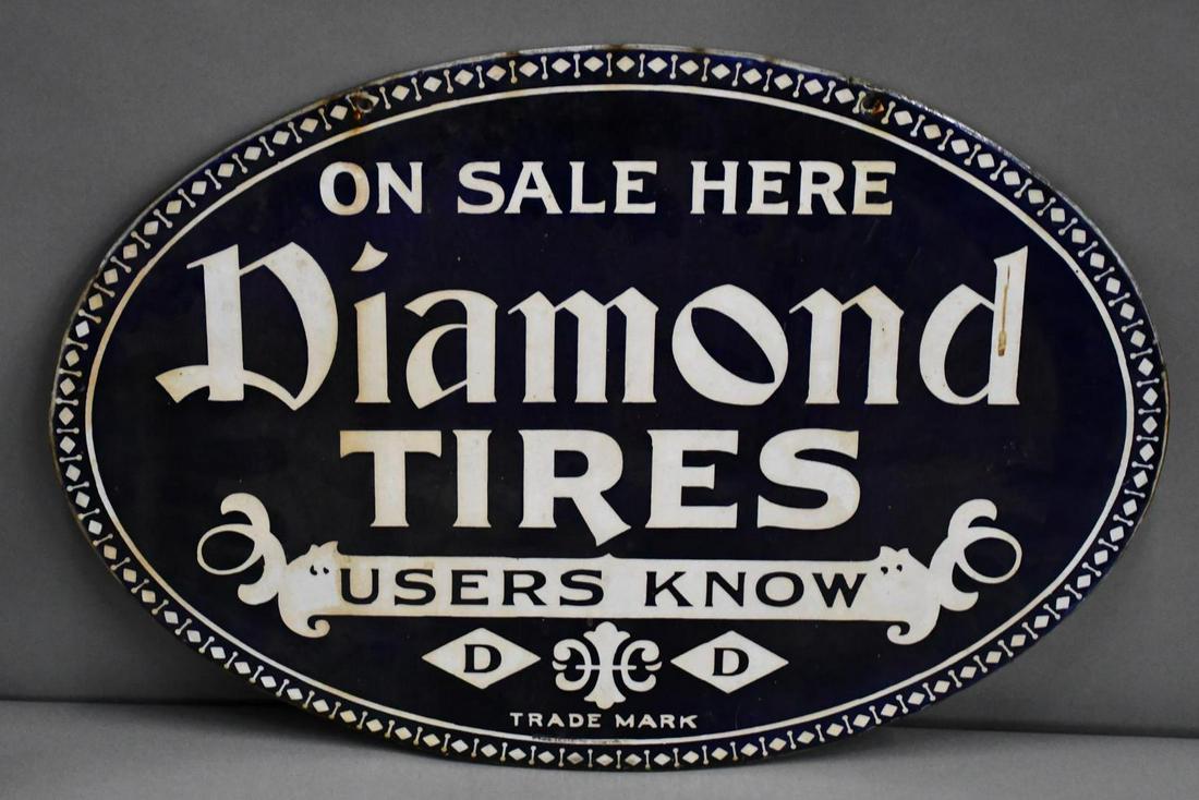 Diamond Tires On Sale Here "users Know" Porcelain Sign