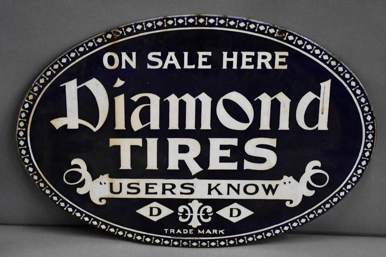 Diamond Tires On Sale Here "users Know" Porcelain Sign