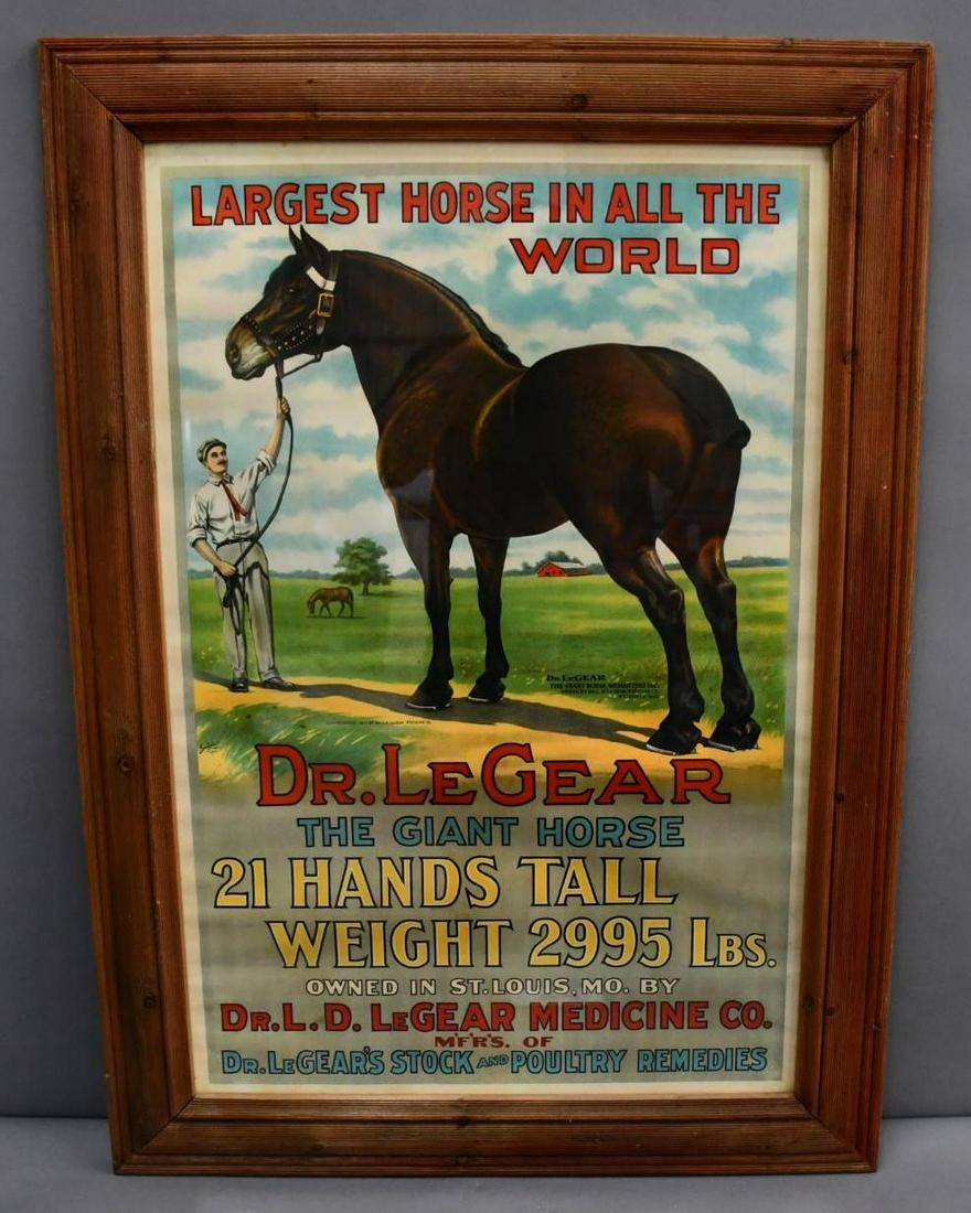 Dr. Legear "largest Horse In All The World Poster