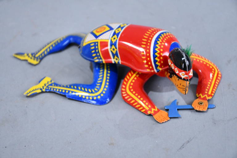 Injun Chief Mechanical Crawling Indian By The Ohio Art Co. Nib
