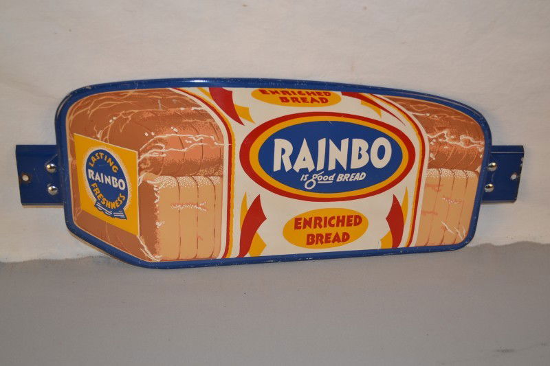 Rainbo Is Good Bread, Rated 8.75, Tin Door Push,