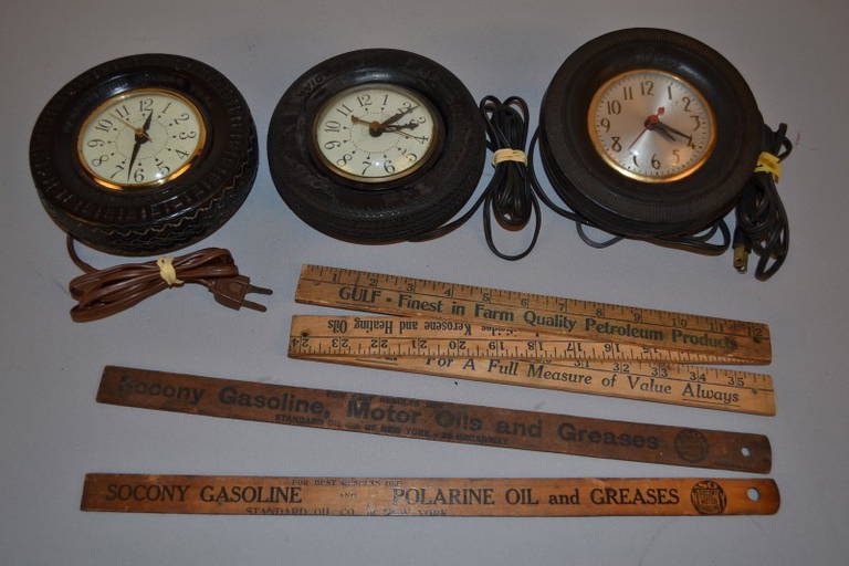 Mohawk, Goodrich & Springfield Tire Clocks And Mor
