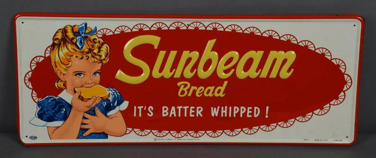 Sunbeam "stays Fresher Longer" W/logo Metal Sign (tac)