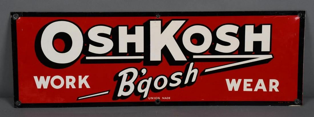 Osh Kosh B'gosh Work Wear Metal Sign